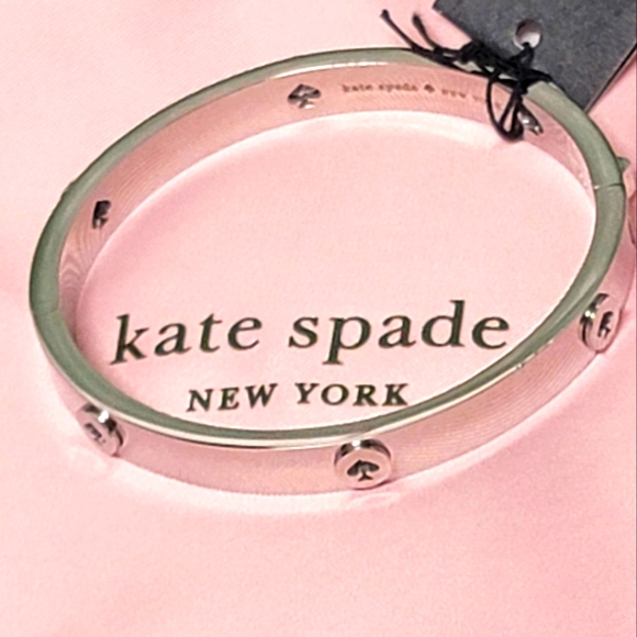 kate spade | Jewelry | Kate Spade Silver Hinged Bangle | Poshmark